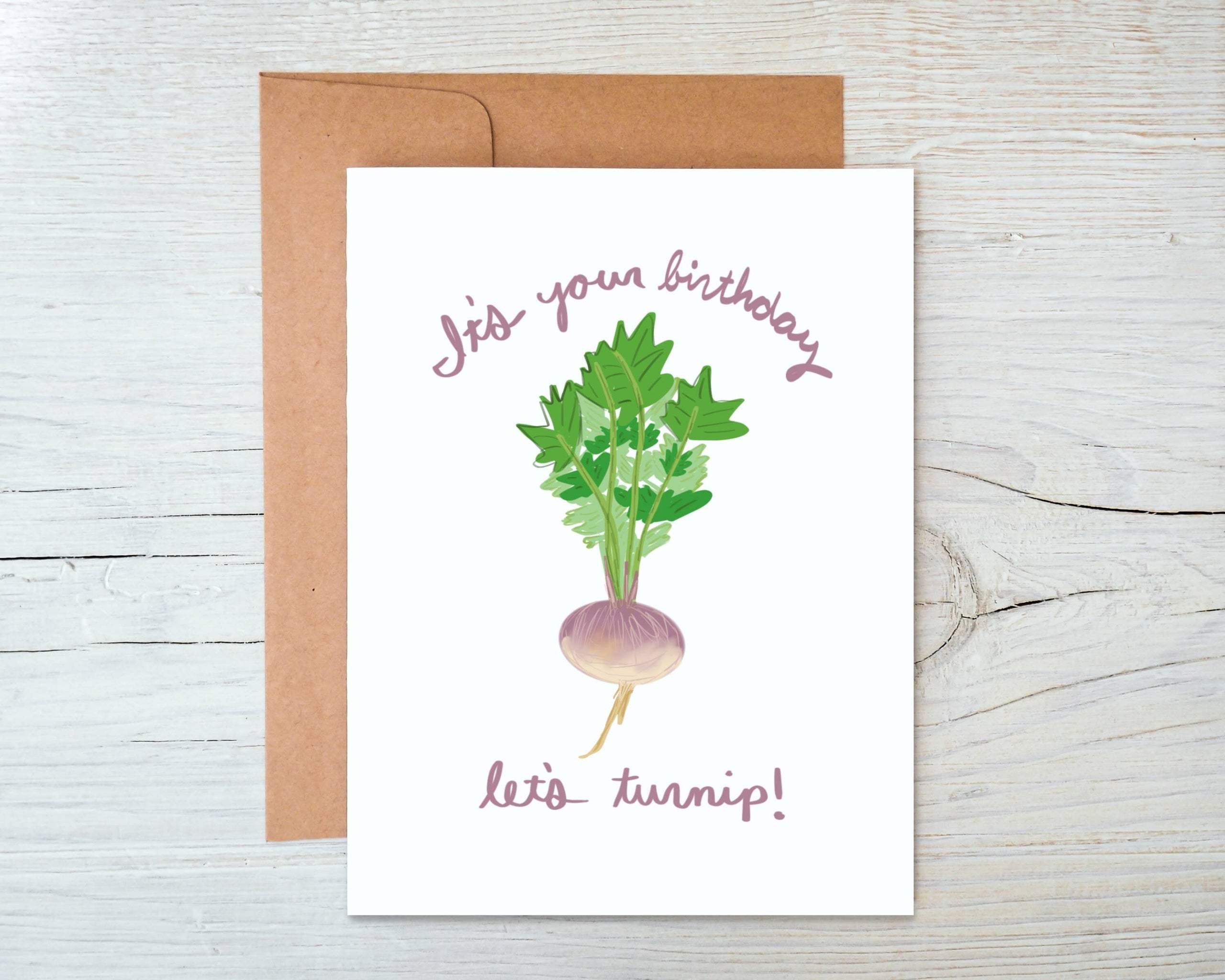 Marigold Press - Turnip Pun Birthday Card | Sunnyside Plants