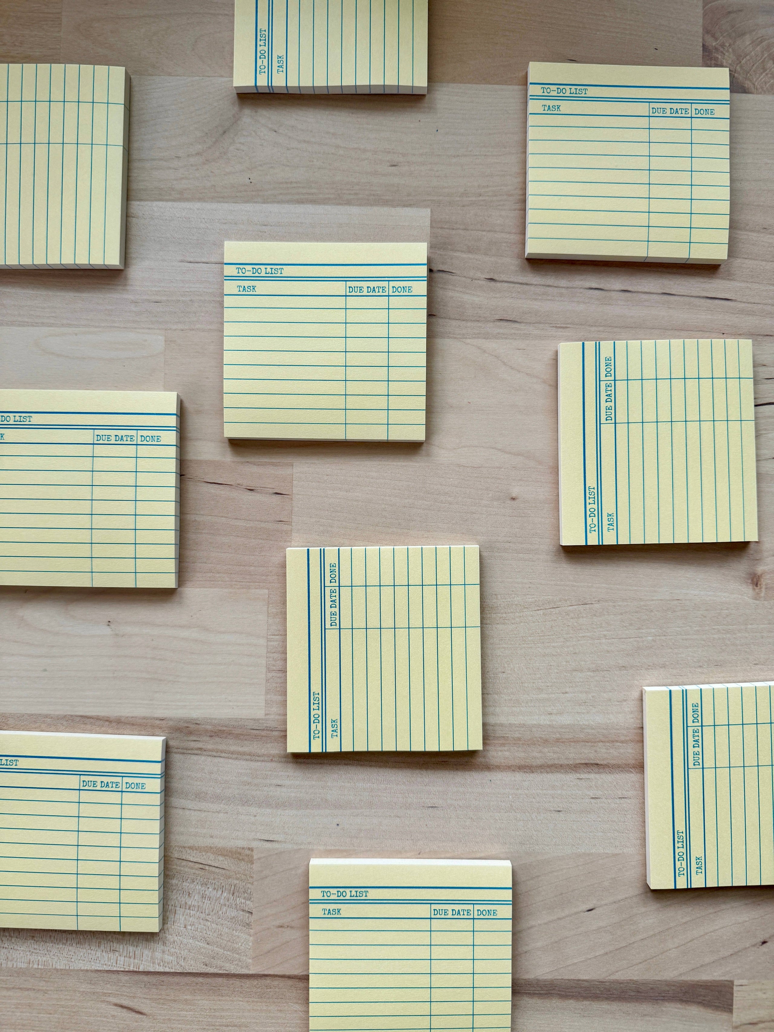 Marigold Press - Library Card Post-It Sticky Notes - Yellow | Sunnyside ...